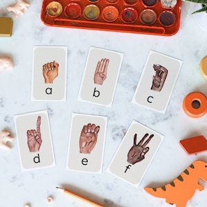 ASL Alphabet Flashcards Printable American Sign Language ABC Cards ASL ...