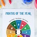 Montessori Months of the Year Calendar Wheel & Tracing Worksheet (PDF ...