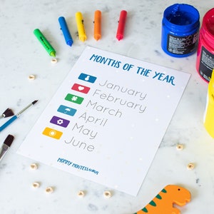 Montessori Months of the Year Calendar Wheel & Tracing Worksheet (PDF ...