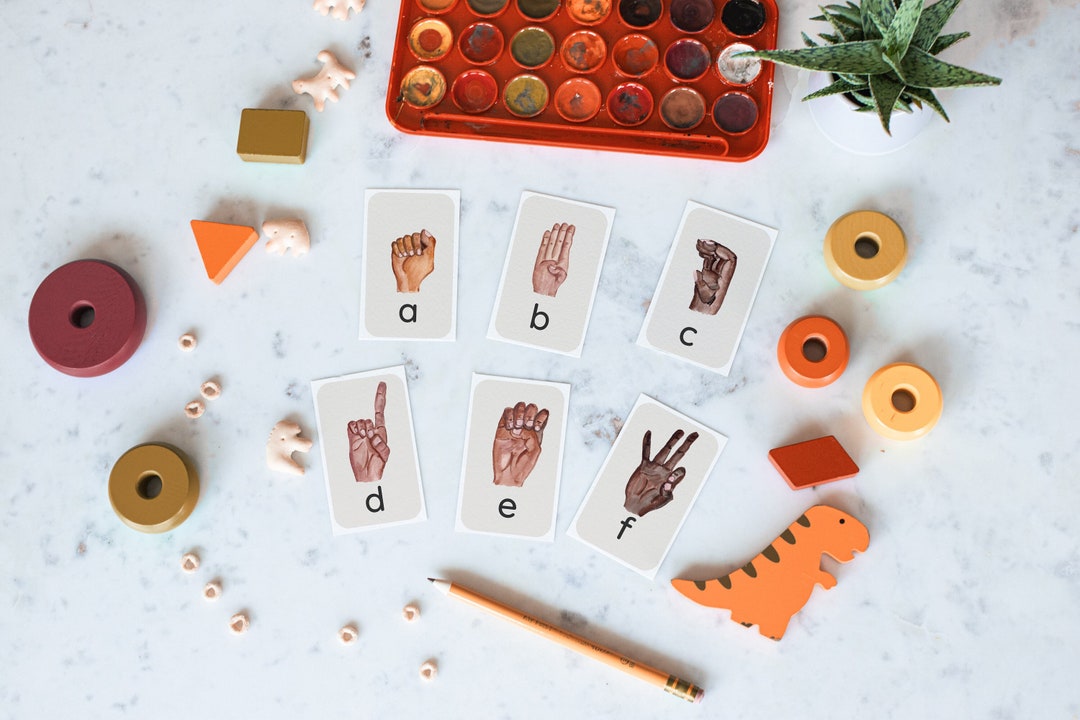 ASL Alphabet Flashcards Printable American Sign Language ABC Cards ASL ...