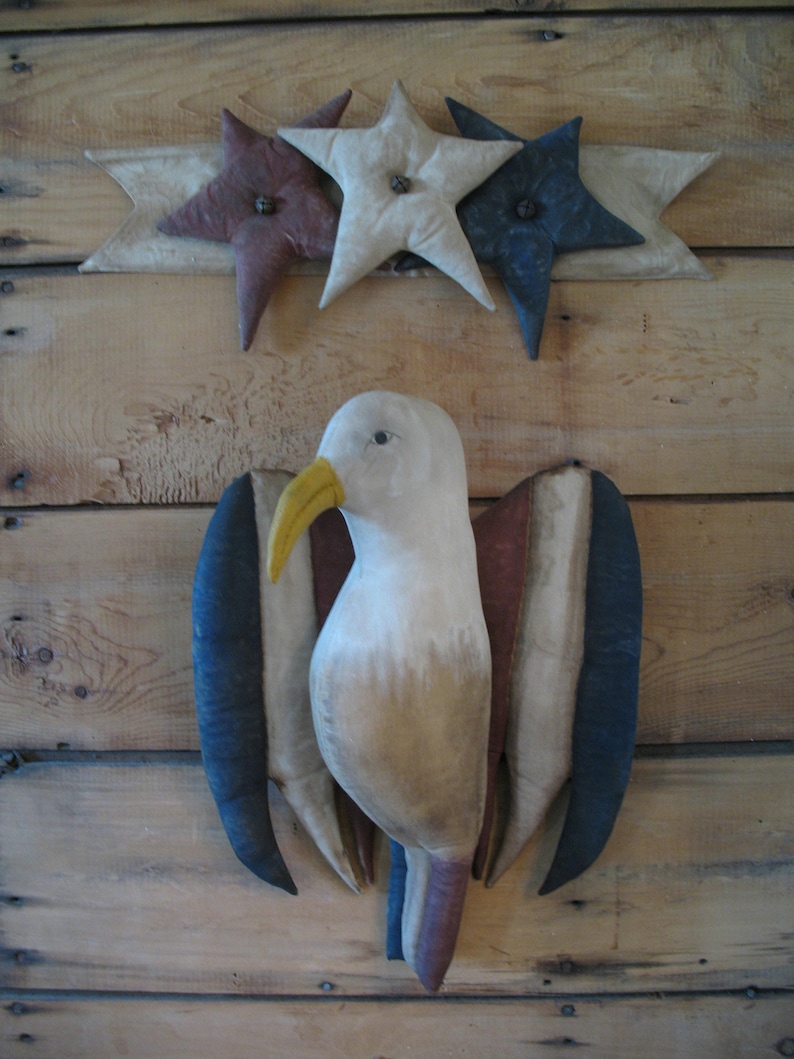 Primitive Americana Eagle With Star Banner - Etsy