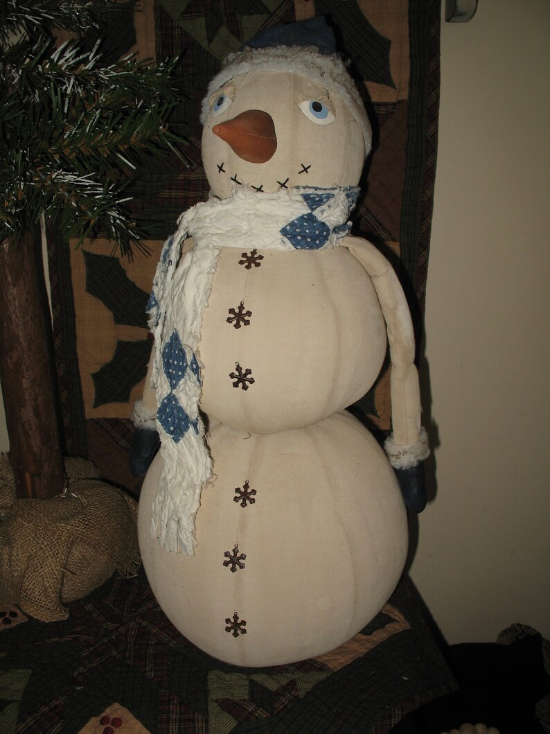 Large Standing Roly Poly Snowman - Etsy