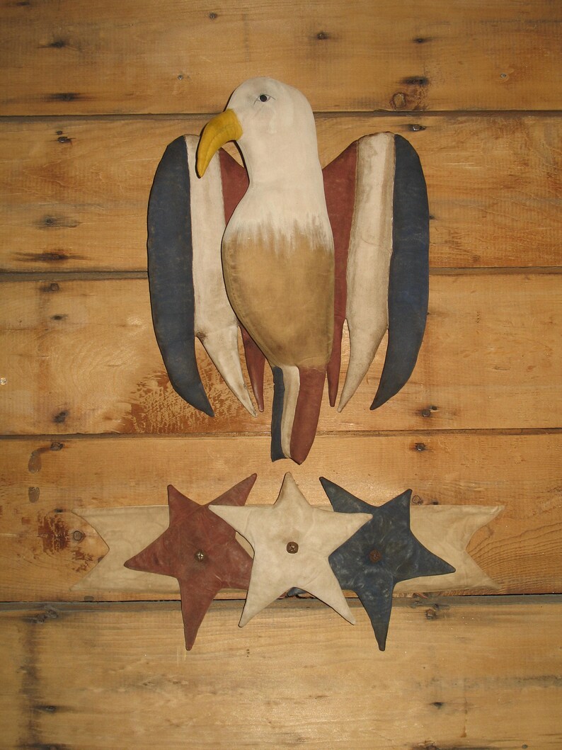 Primitive Americana Eagle With Star Banner - Etsy
