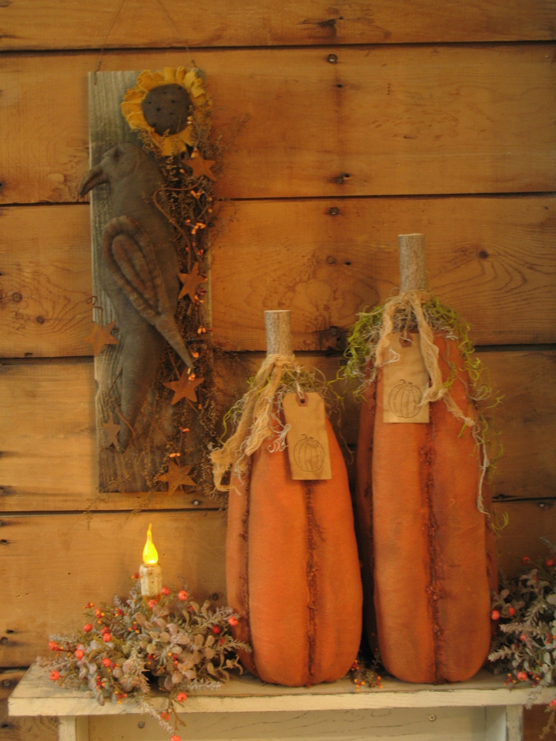 Primitive Fall Rag Pumpkins - Etsy