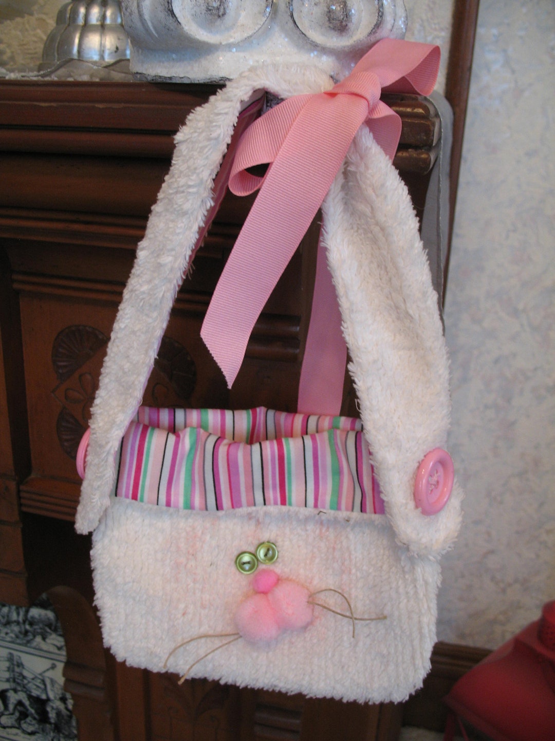 Chenille Easter Bunny /spring Little Girl Purses - Etsy