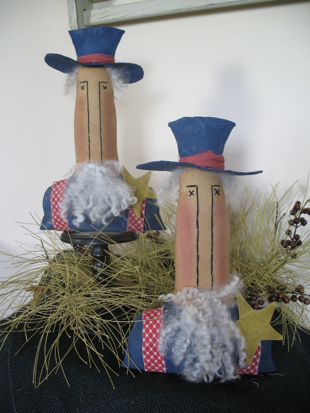 Primitive Americana Patriotic Uncle Same Sitter - Etsy