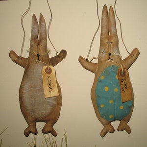 Primitive Egghunt Rabbit Hanger - Etsy