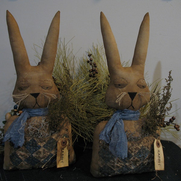 Primitive Rabbit Patterns - Etsy