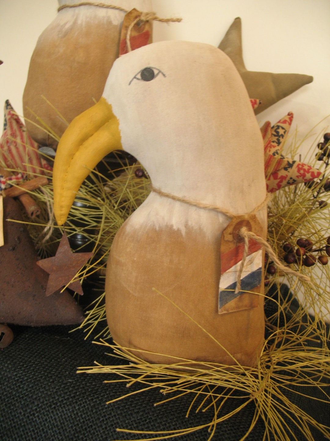 Primitive Americana Bald Eagle Head Sitter - Etsy