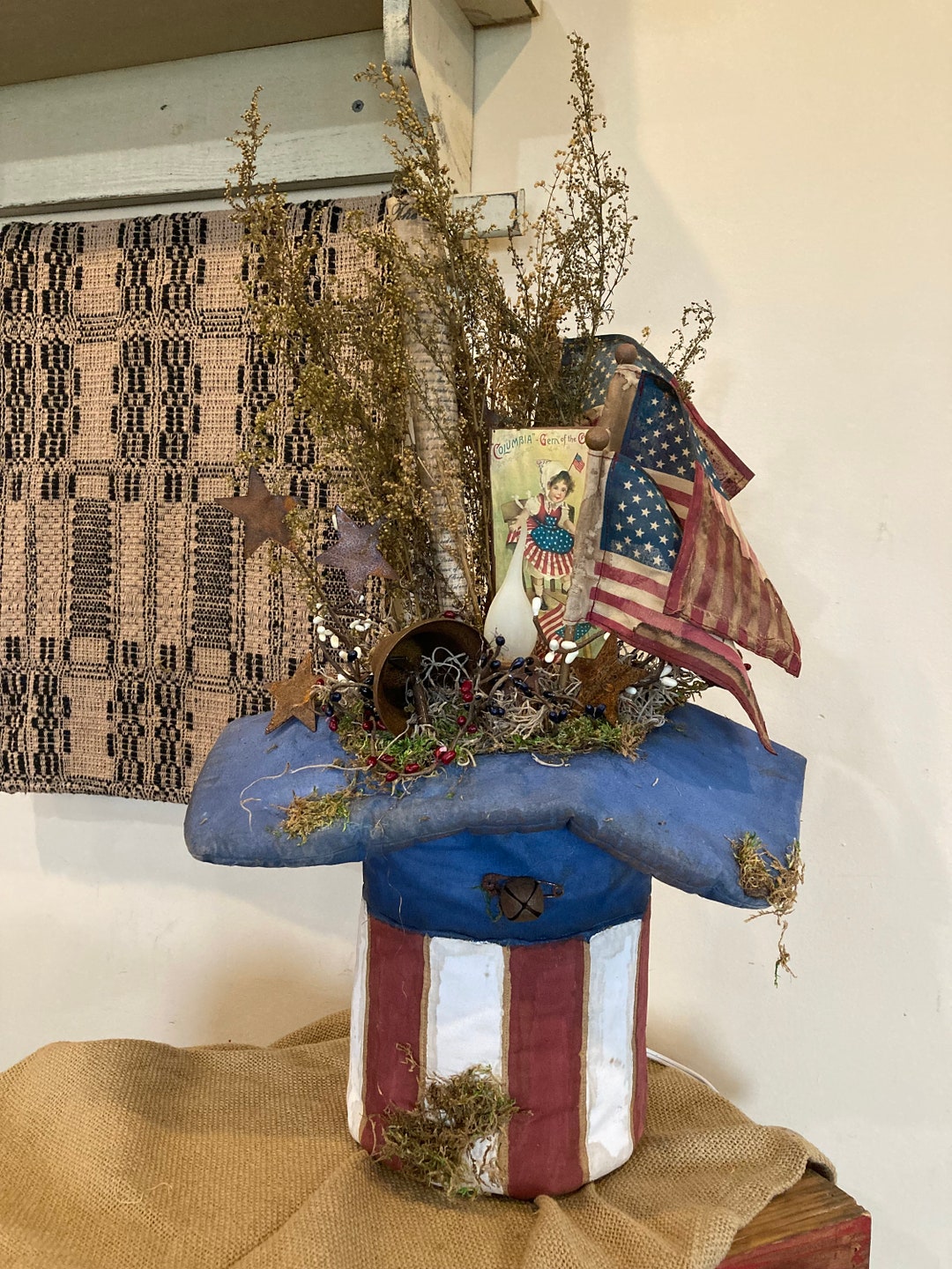 Americana Uncle Sam Hat Lamp - Etsy