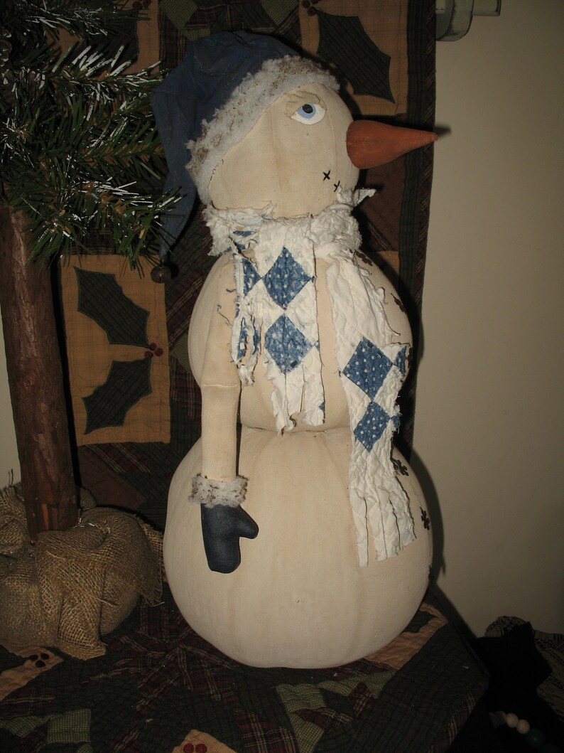 Large Standing Roly Poly Snowman - Etsy