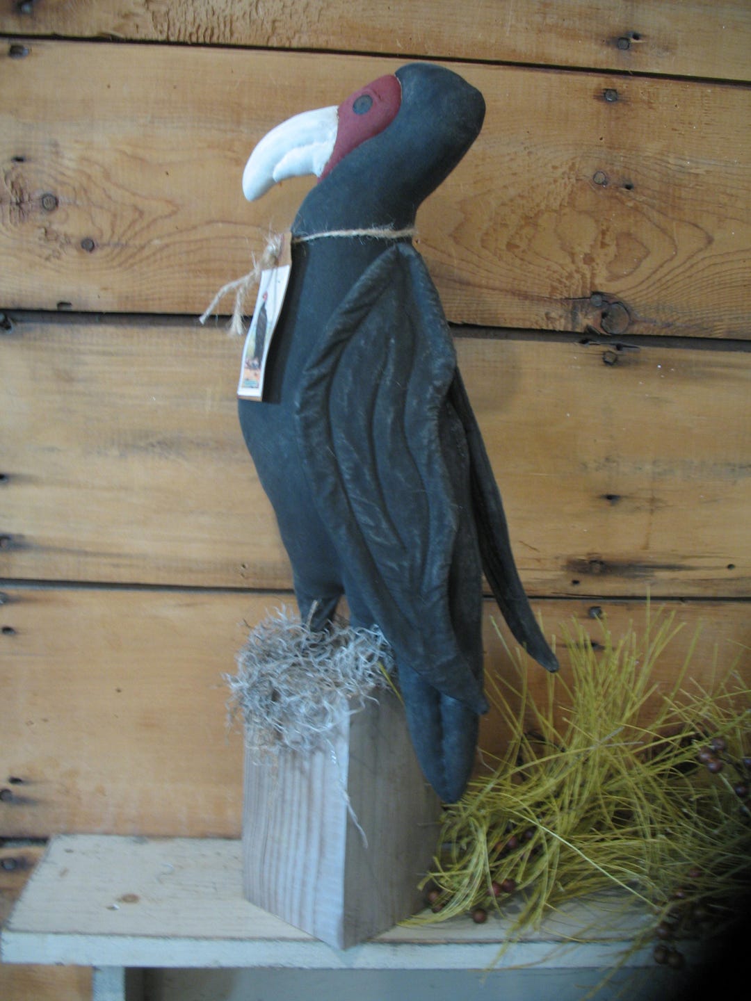 Primitive Turkey Buzzard Perched on 4x4 Post - Etsy