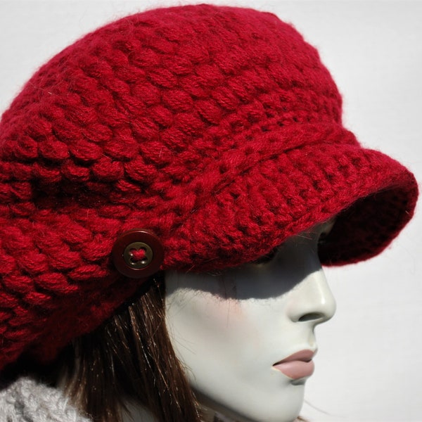 Red Knit Hat - Etsy