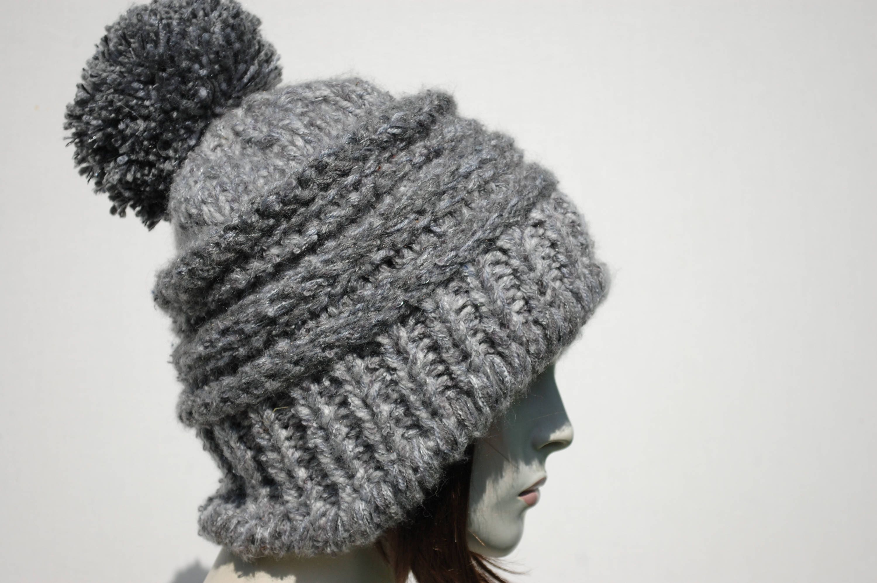 Chunky knit hat Cable knit hat Wool hats women Wool beanie | Etsy