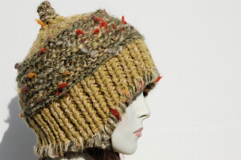 Womens wool hat-Knitted chunky hat-Hand knit winter hat-Wool | Etsy