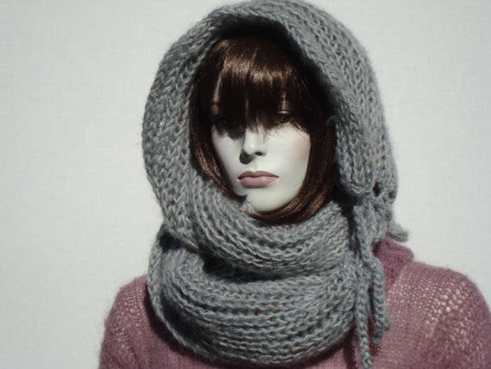 Infinity scarves for women-Knit scarf wool-Oversized infinity | Etsy