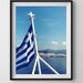 Instant Download: Greek Flag in the Sea - Digital Wall Art in 5 Sizes ...