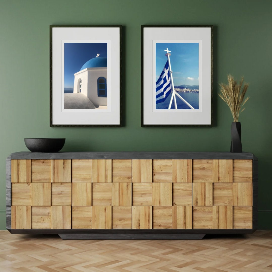 Instant Download: Greek Flag in the Sea Digital Wall Art in 5 Sizes - Etsy