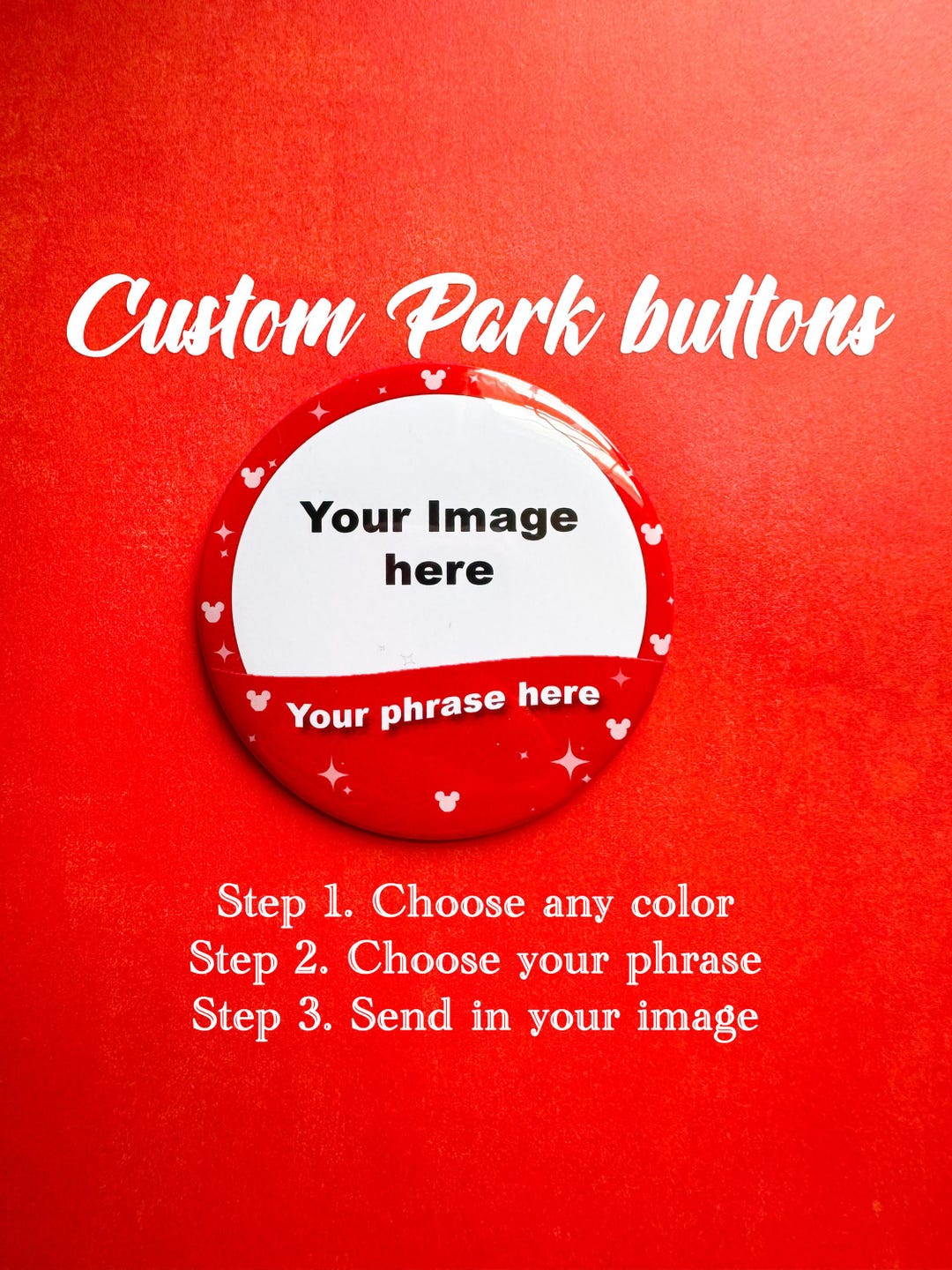 Custom Park Buttons 3" - Etsy