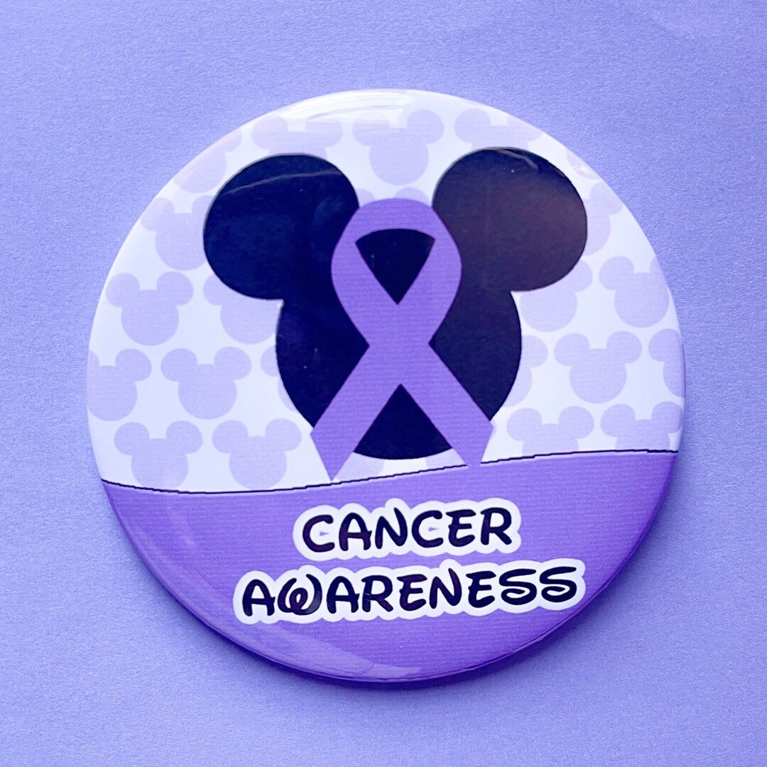 Mickey Mouse Inspired Cancer Awareness 3" Inch Button - Etsy