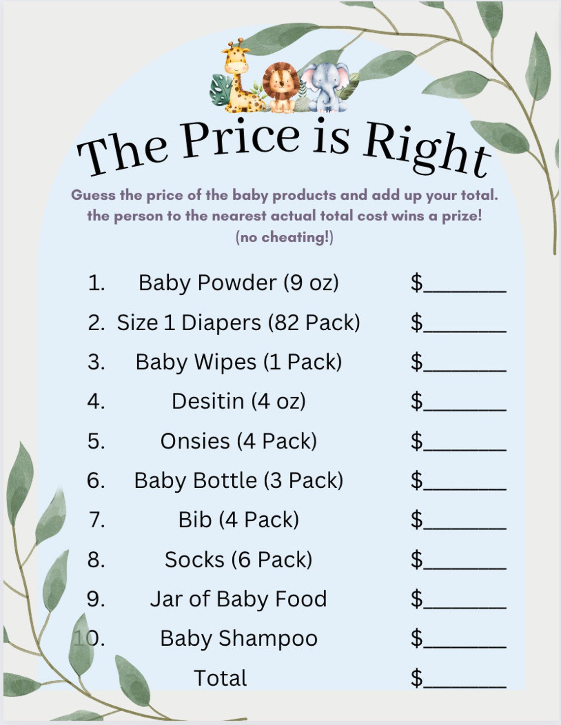 Baby Shower Game Bundle - Etsy