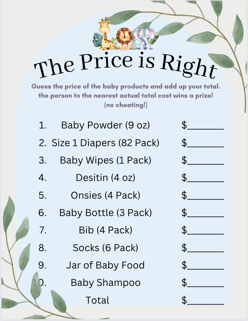 Baby Shower Game Bundle - Etsy