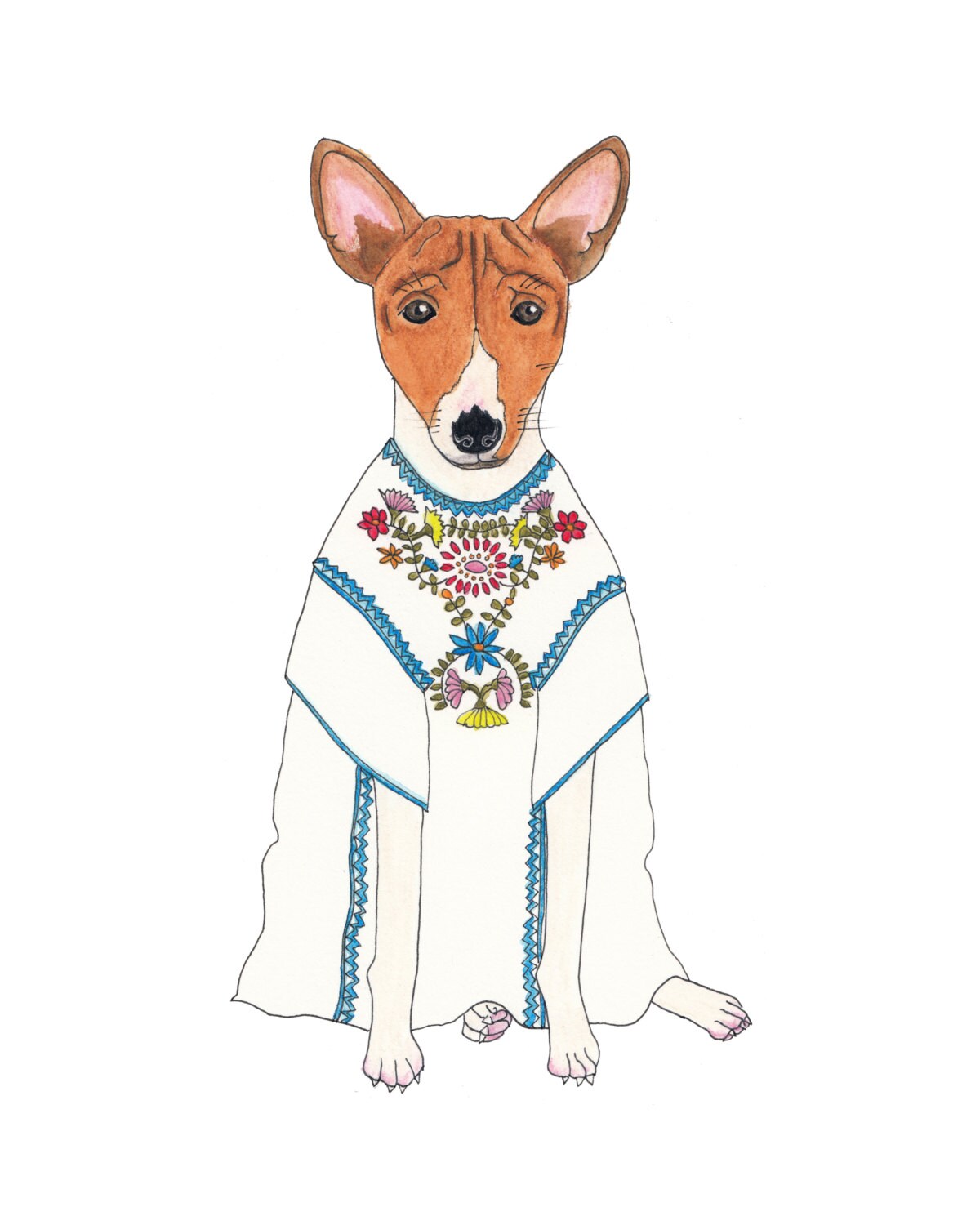 Mexi-basenji: 8x10 Limited Edition Digital Print - Etsy