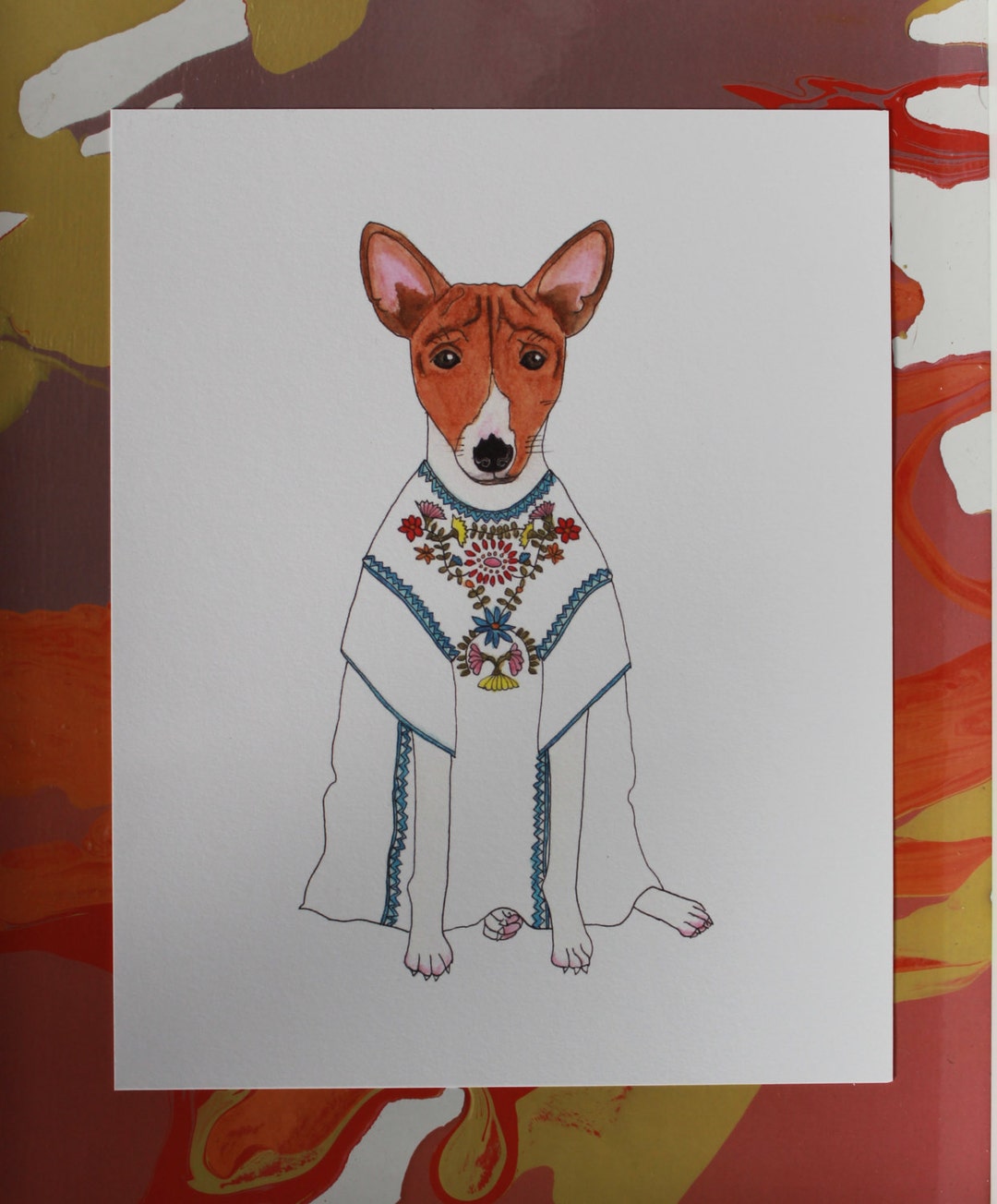 Mexi-basenji: 8"x10" Limited Edition Digital Print of Original Basenji ...