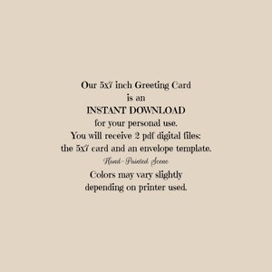 Printable Sympathy Card, Hand-painted Greeting, Digital 5x7 Bereavement ...