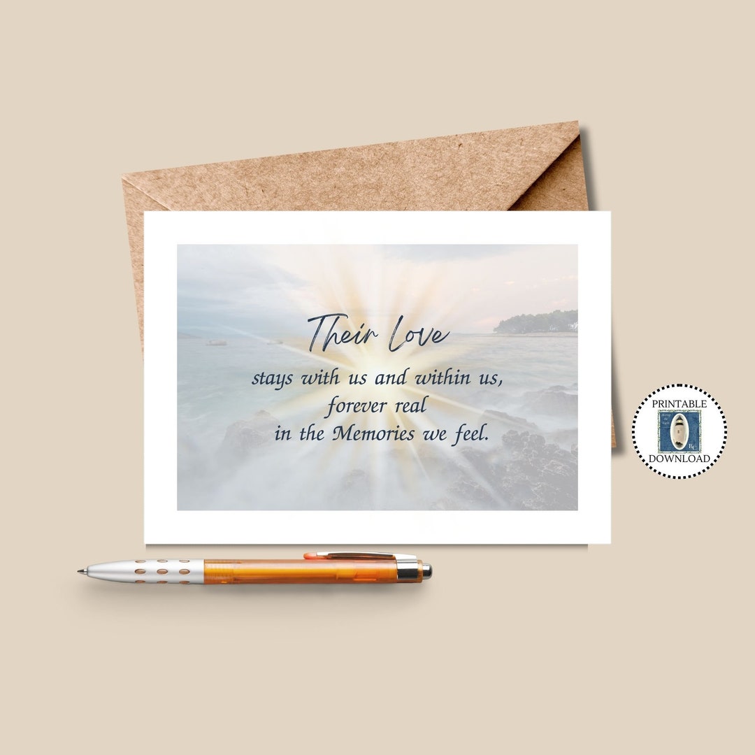 Sympathy Card Printable Grief Card Loss of Loved One - Etsy