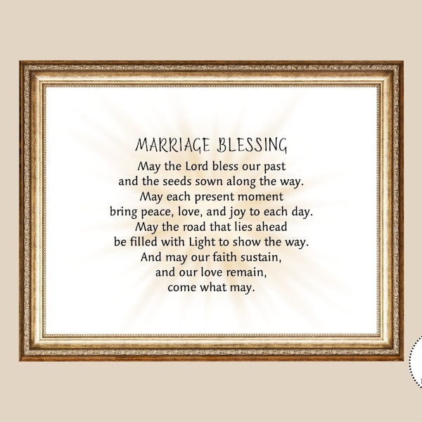 Marriage Blessing - Etsy