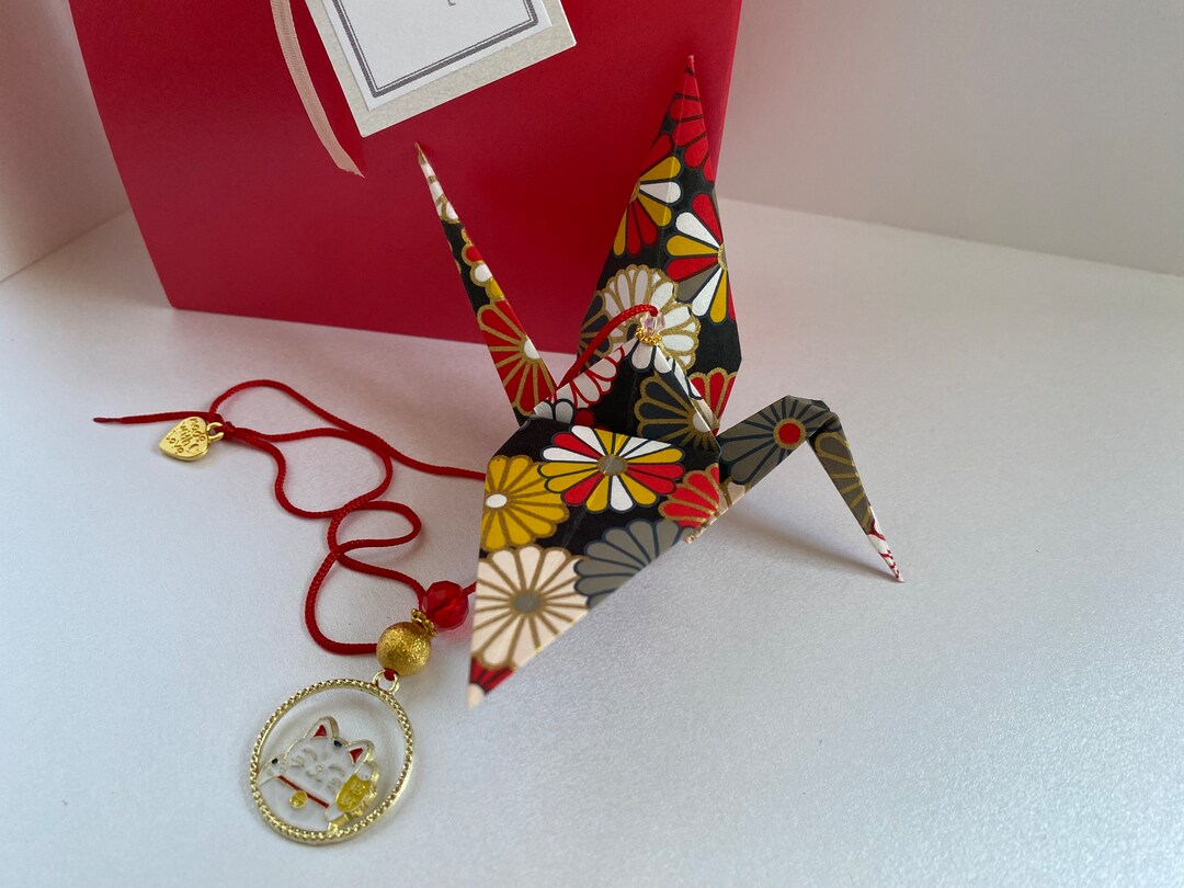 Good Luck Gift, Origami Crane Keepsake Gift, 1st Wedding Anniversary ...