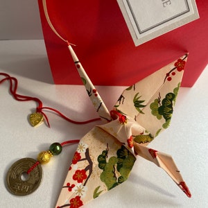 Good Luck Gift, Origami Crane Keepsake Gift, 1st Wedding Anniversary ...