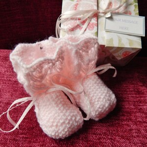 Pink Baby Booties, 0-3 Months, Crib Shoes, Baby Shower Gift ...