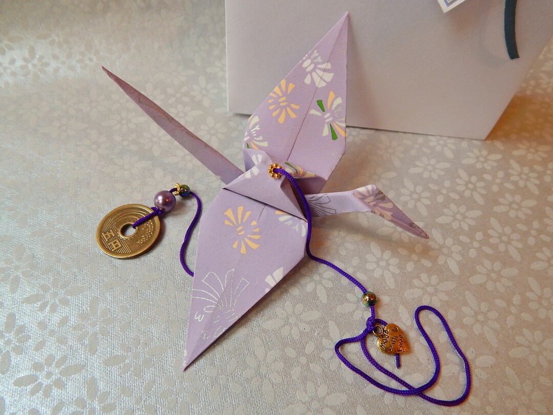 Good Luck Gift, Origami Crane Keepsake Gift, 1st Wedding Anniversary ...