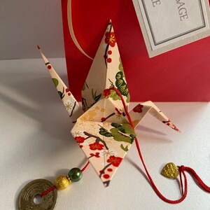 Good Luck Gift, Origami Crane Keepsake Gift, 1st Wedding Anniversary ...