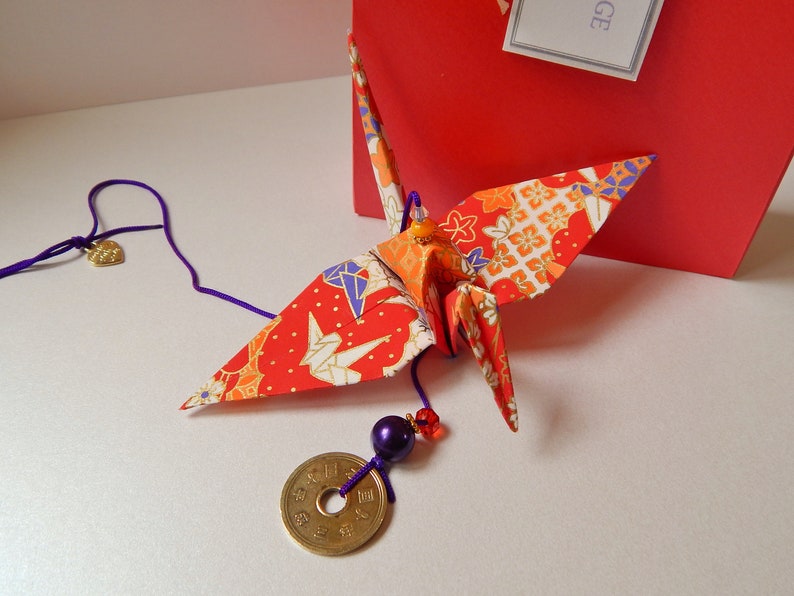 Origami Peace Crane Japanese Culture 5 Yen Good Luck Coin Etsy origami-peace-crane-japanese-culture-5-yen-good-luck-coin-etsy