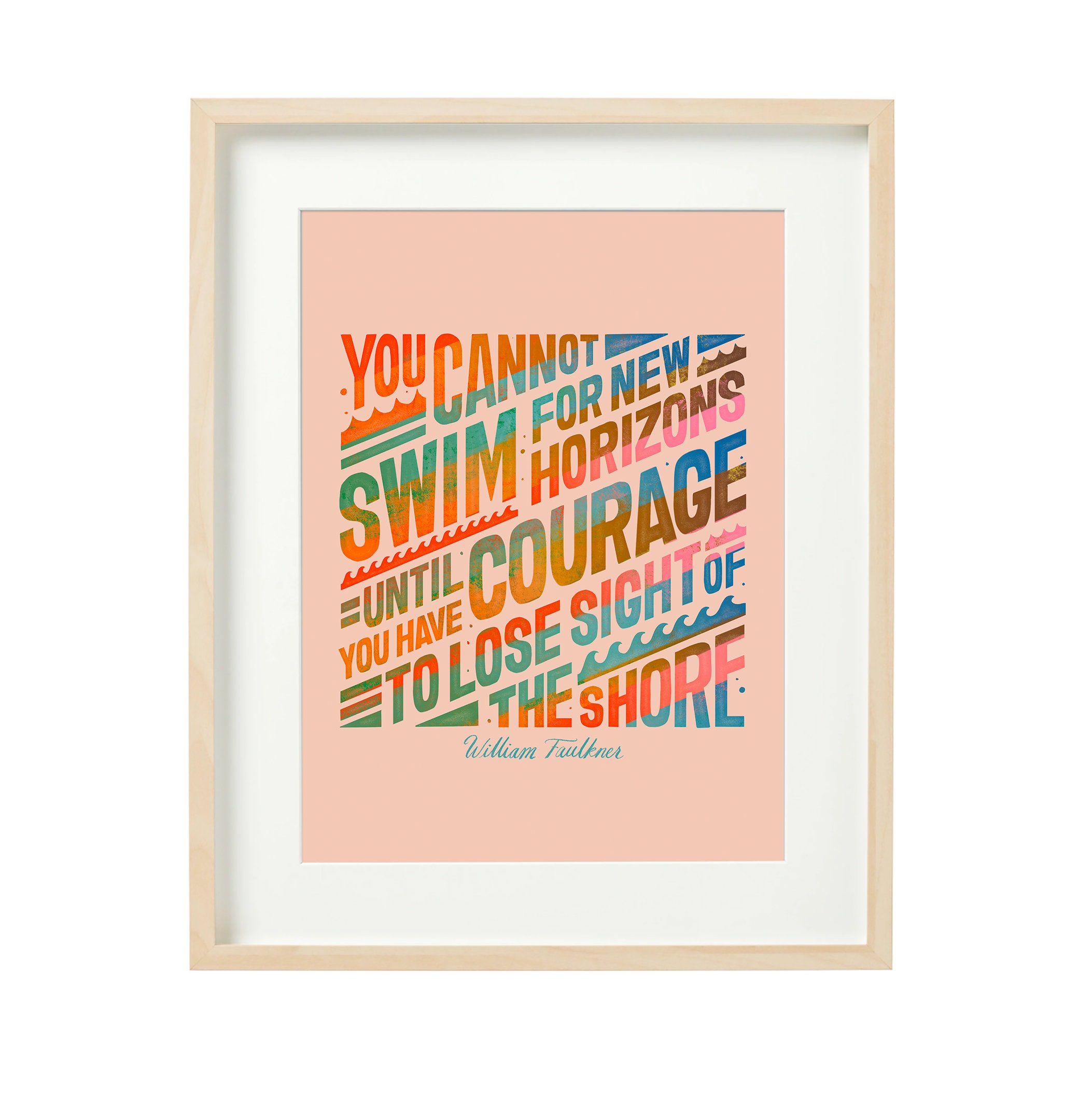 Nautical Decor Typographic Poster Inspirational Quotes Wall | Etsy