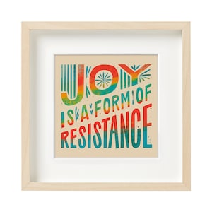 Colorful Wall Decor, Rainbow Art, Typography Wall Art, Protest Art ...