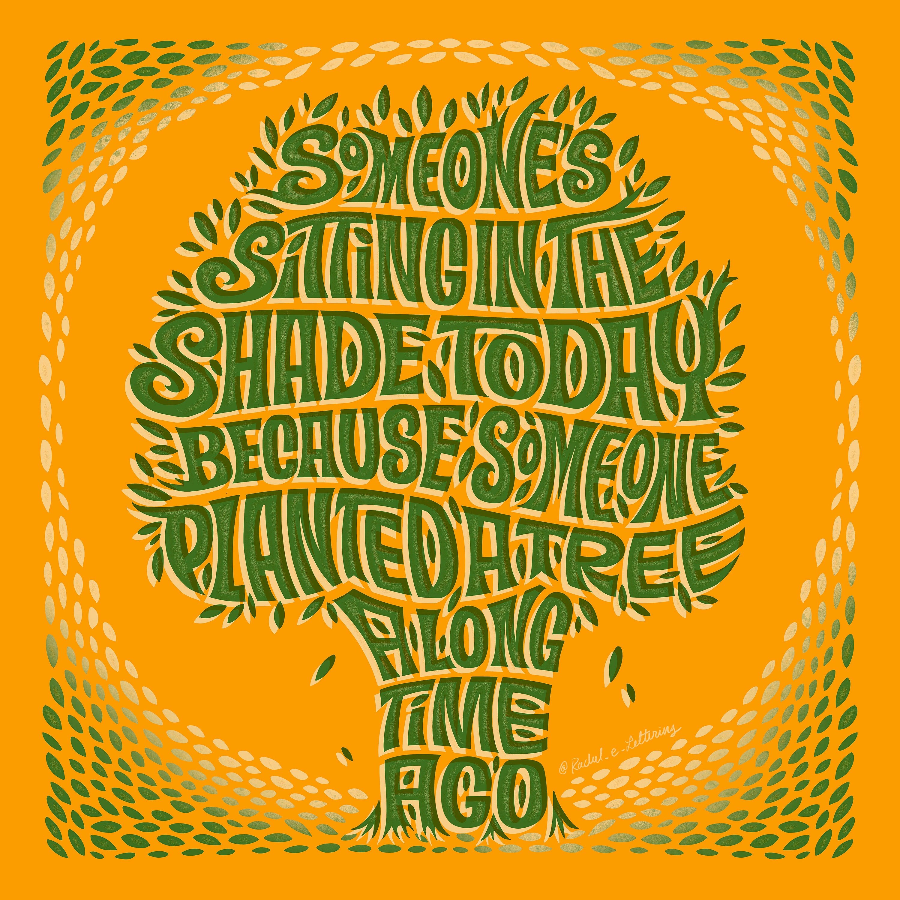 Tree Quote, Inspirational Art, Retro Art Poster, Nature Print, Gallery ...