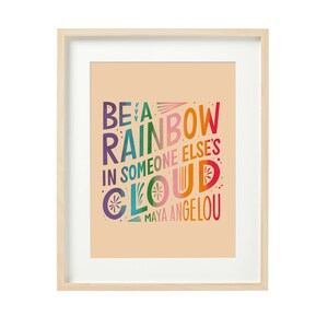 Maya Angelou Quote Print: Rainbow Wall Art (digital Download) - Etsy