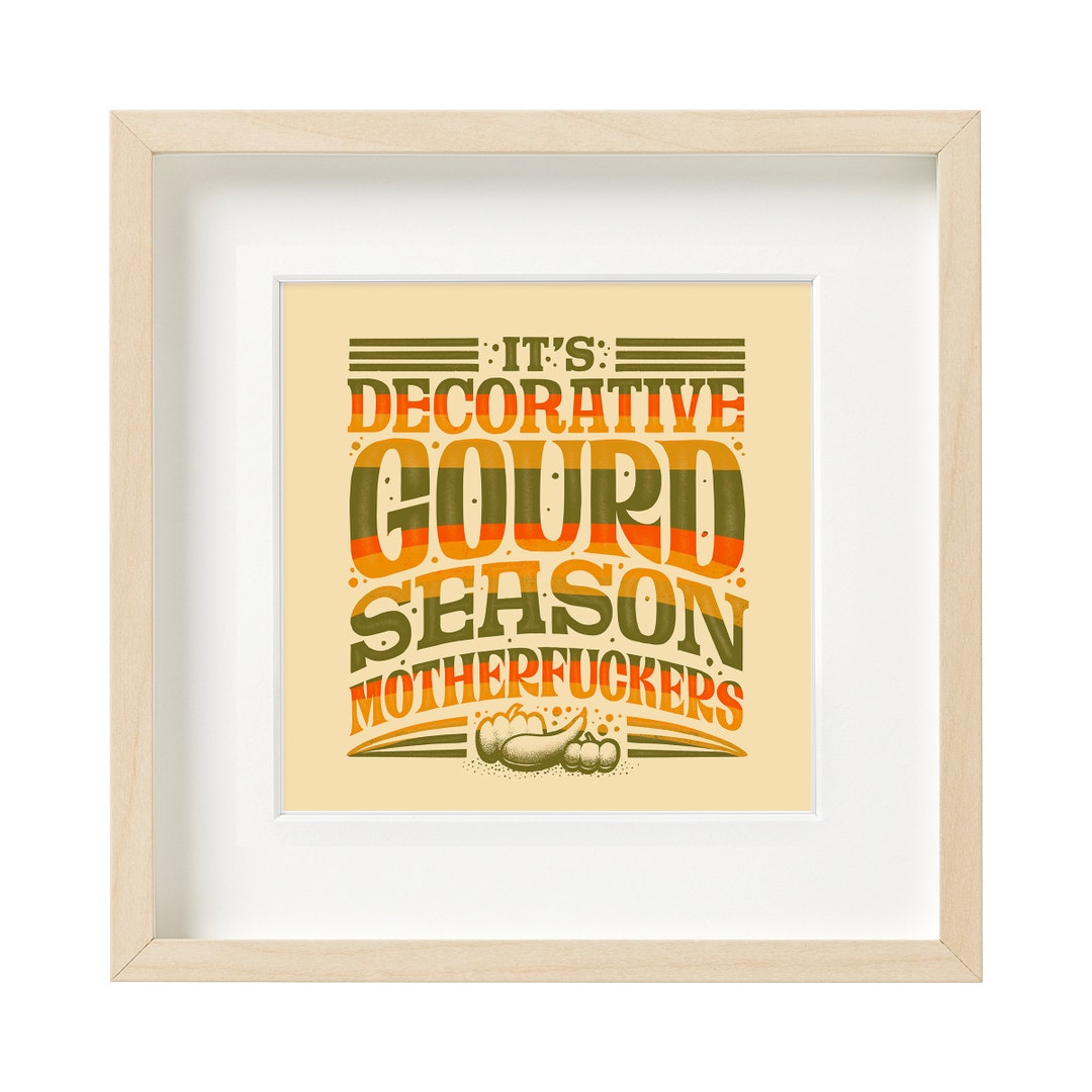 Decorative Gourd Season Print: Fall Thanksgiving Art (digital Download ...