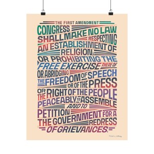 PRINT: First Amendment Matte Vertical Posters - Etsy