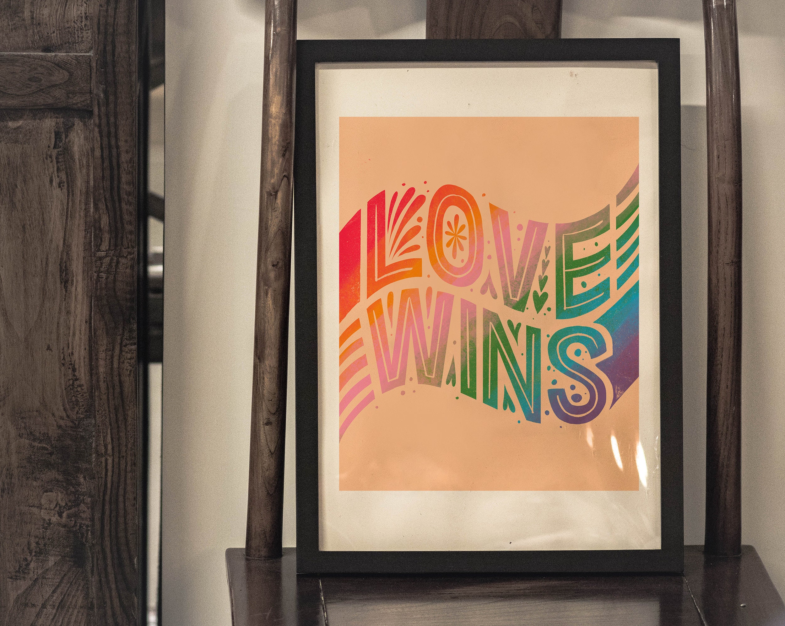 Love Wins Art, Rainbow Art, Love Wins Digital Print, Pride Art, Pride ...