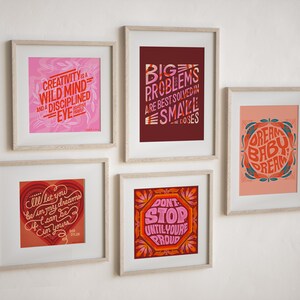 Retro Type, Classroom Decor, Colorful Wall Decor, Kids Wall Art, 70's ...