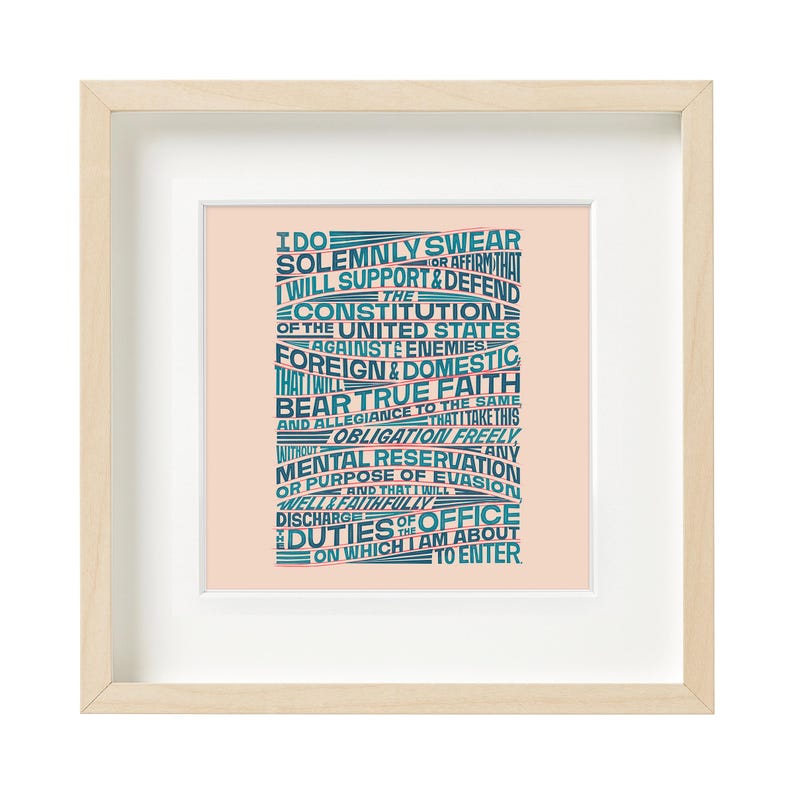 Federal Oath Art Print (digital Download) - Etsy