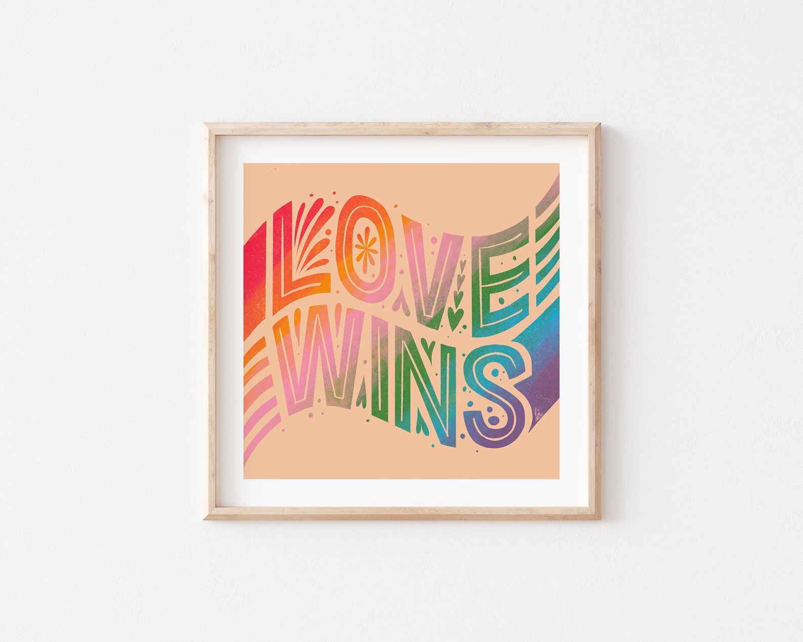 Love Wins Art Rainbow Art Love Wins Digital Print Pride - Etsy
