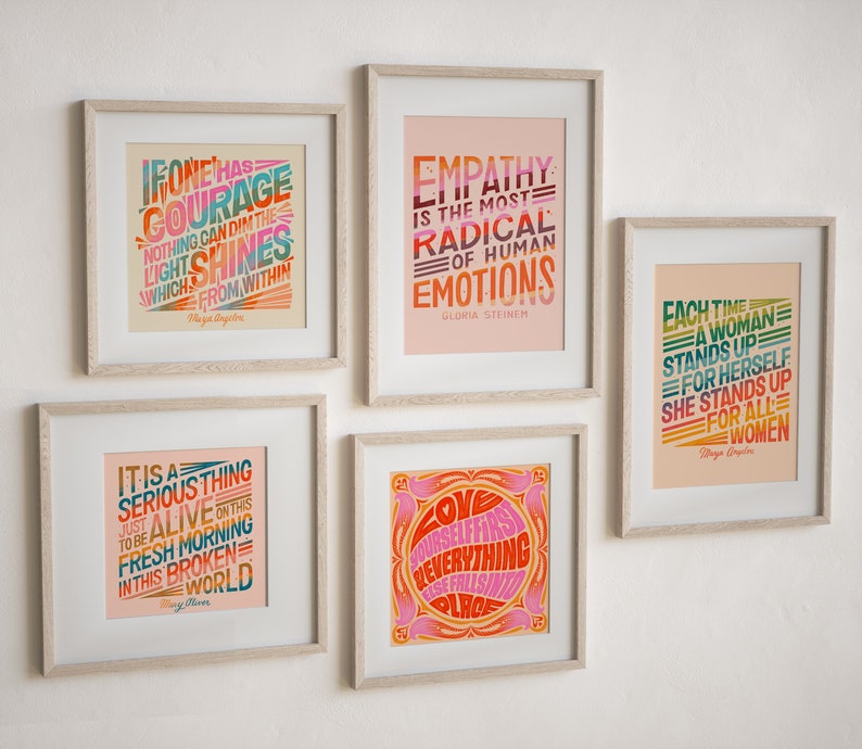 Maya Angelou, Courage Quote, Typographic Poster, Gallery Wall Art ...