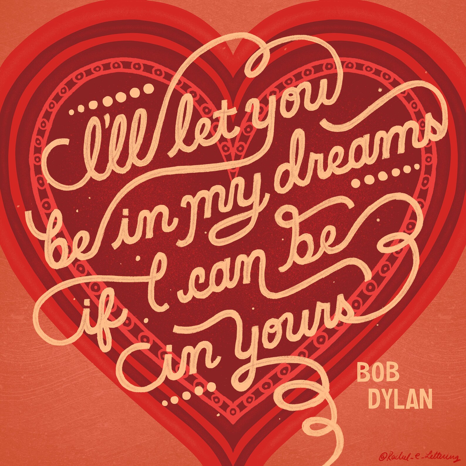 Bob Dylan Print, Love Quotes, Valentines Day, Romantic Gift, Music Wall ...
