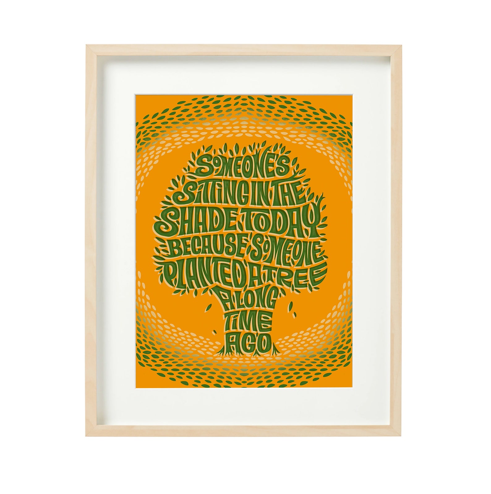 Tree Quote Inspirational Art Retro Art Poster Nature Print - Etsy